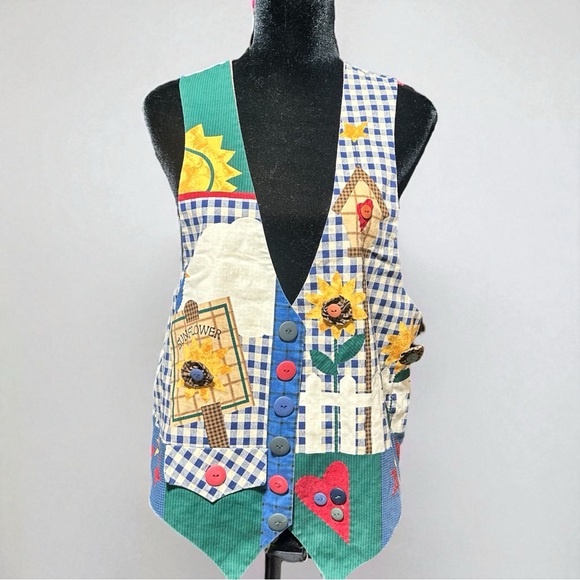 Handmade | Jackets & Coats | Vintage Patchwork Sunflower Cottagecore ...